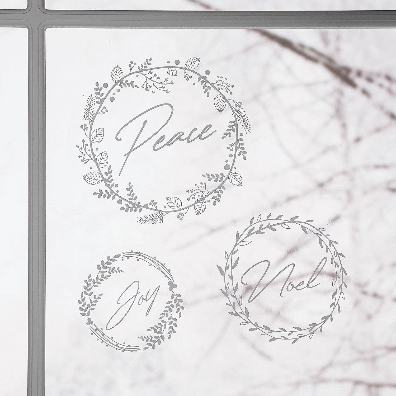 Fun Express Peace, Joy, Noel Christmas Window Clings - 3 Pc. - Walmart.com