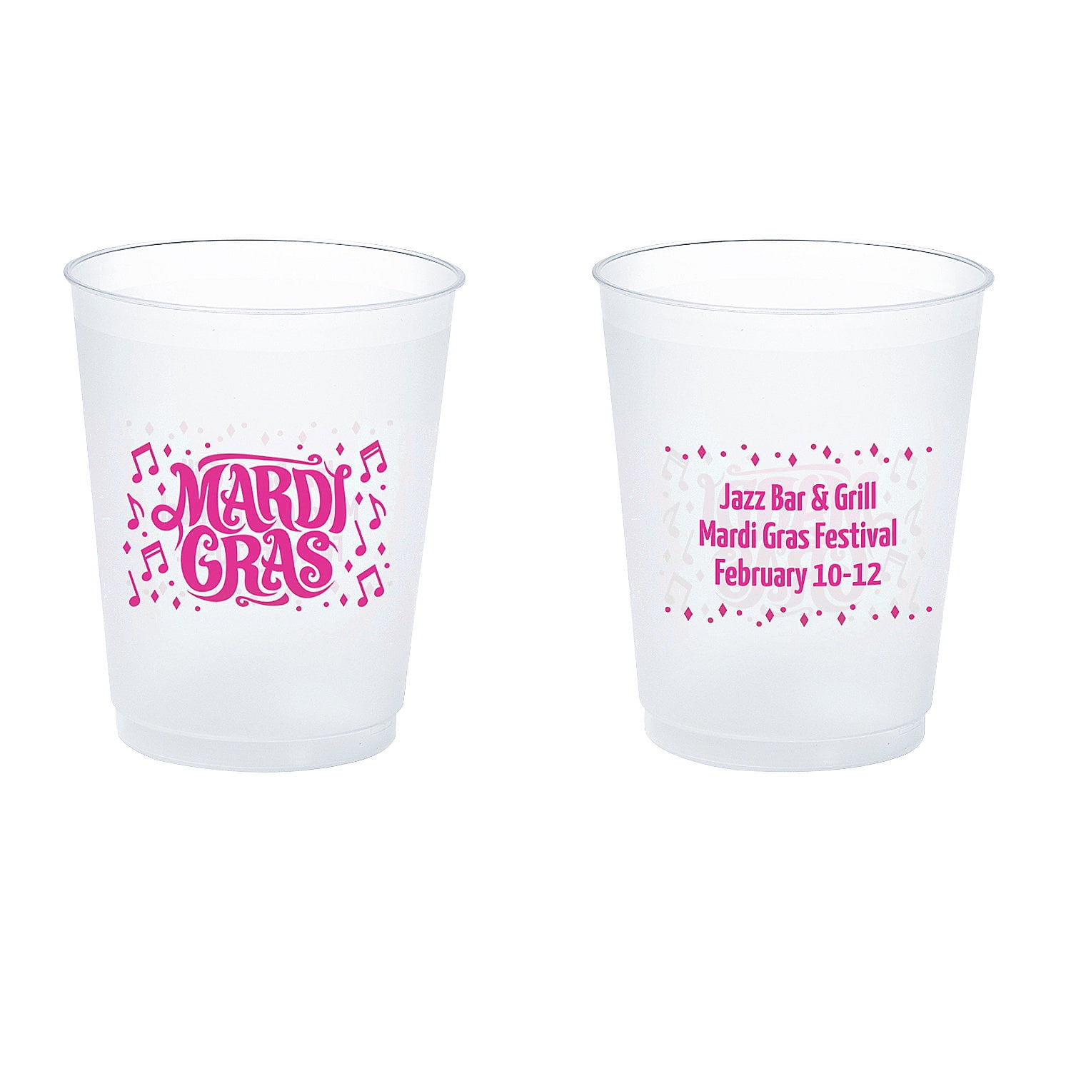 Fun Express Personalized Double-Sided Mardi Gras Frosted Reusable ...