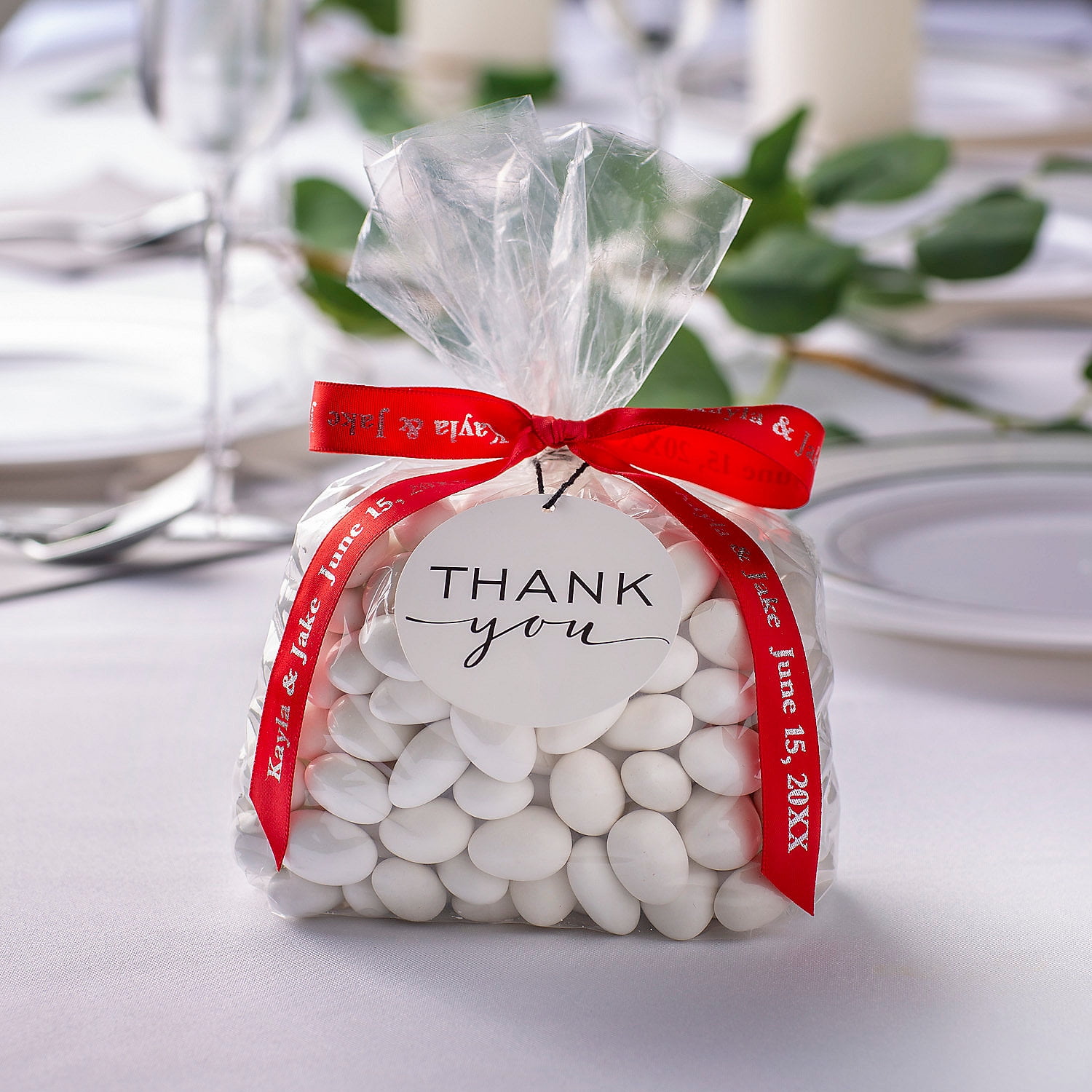 Fun Express Personalized Red Ribbons with Cellophane Bags & Tags ...