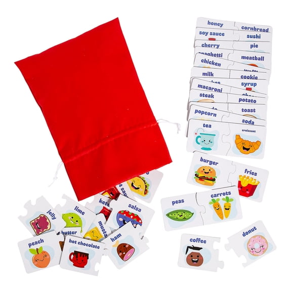Fun Express Pick a Partner Puzzle Cards with Bag - 61 Pieces - Walmart.com