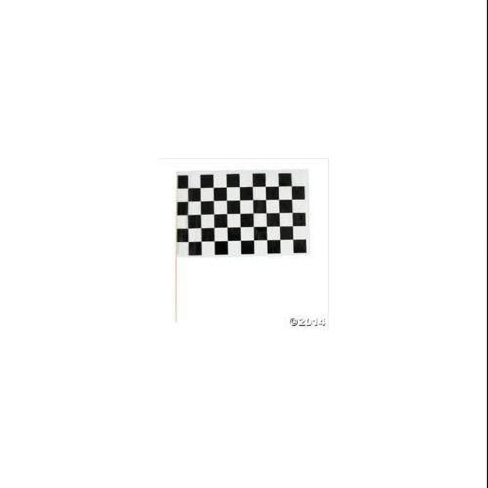 Fun Express Plastic Checkered Racing Flags – Vibrant Party Decor for ...