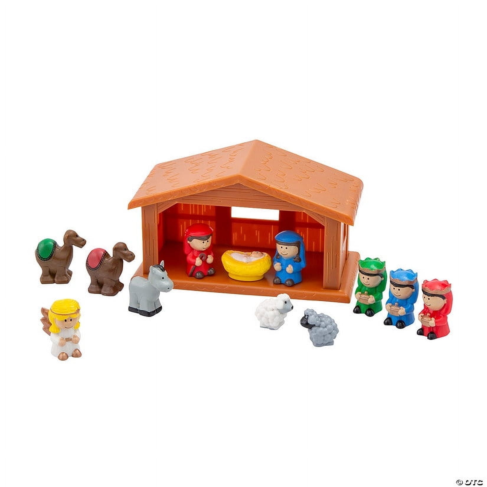 Fun Express Plastic Nativity Stable Toy Playset - 13 Pieces - Walmart.com
