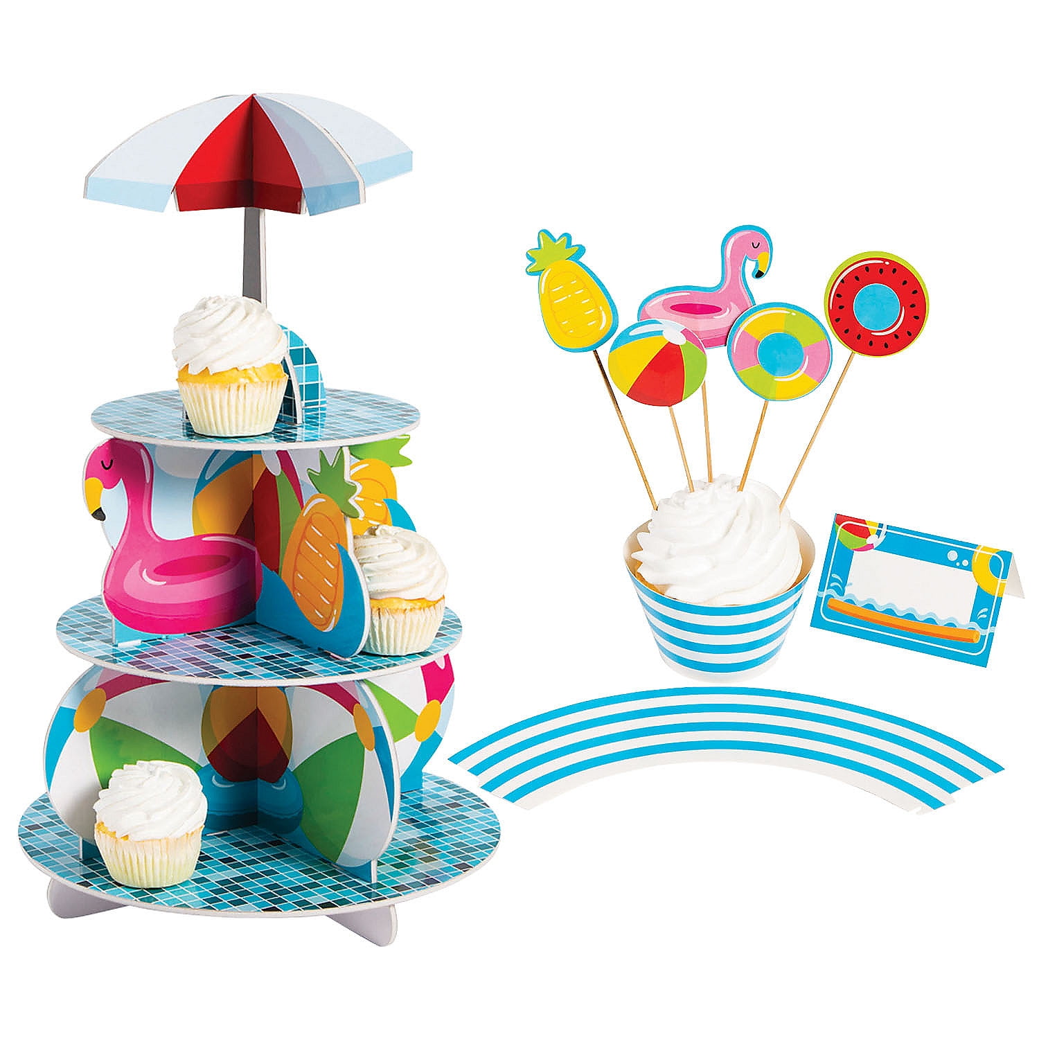 Fun Express Pool Party Dessert Table Kit 151 Pieces - Walmart.com