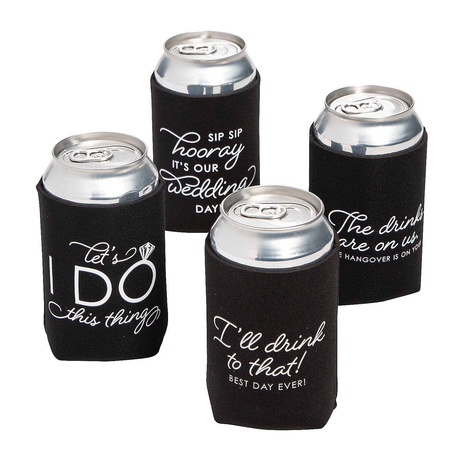 Fun Express Premium Wedding Sayings Can Coolers - 12 Pieces - Walmart.com