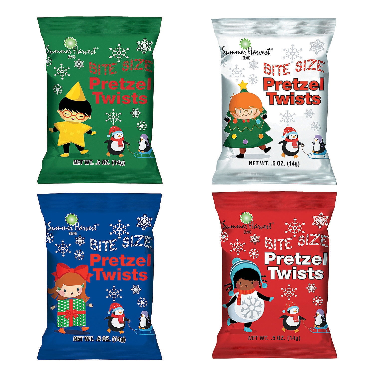 King Nut Mini Christmas Pretzel Snacks, Kid's Party Treats, Bulk ...
