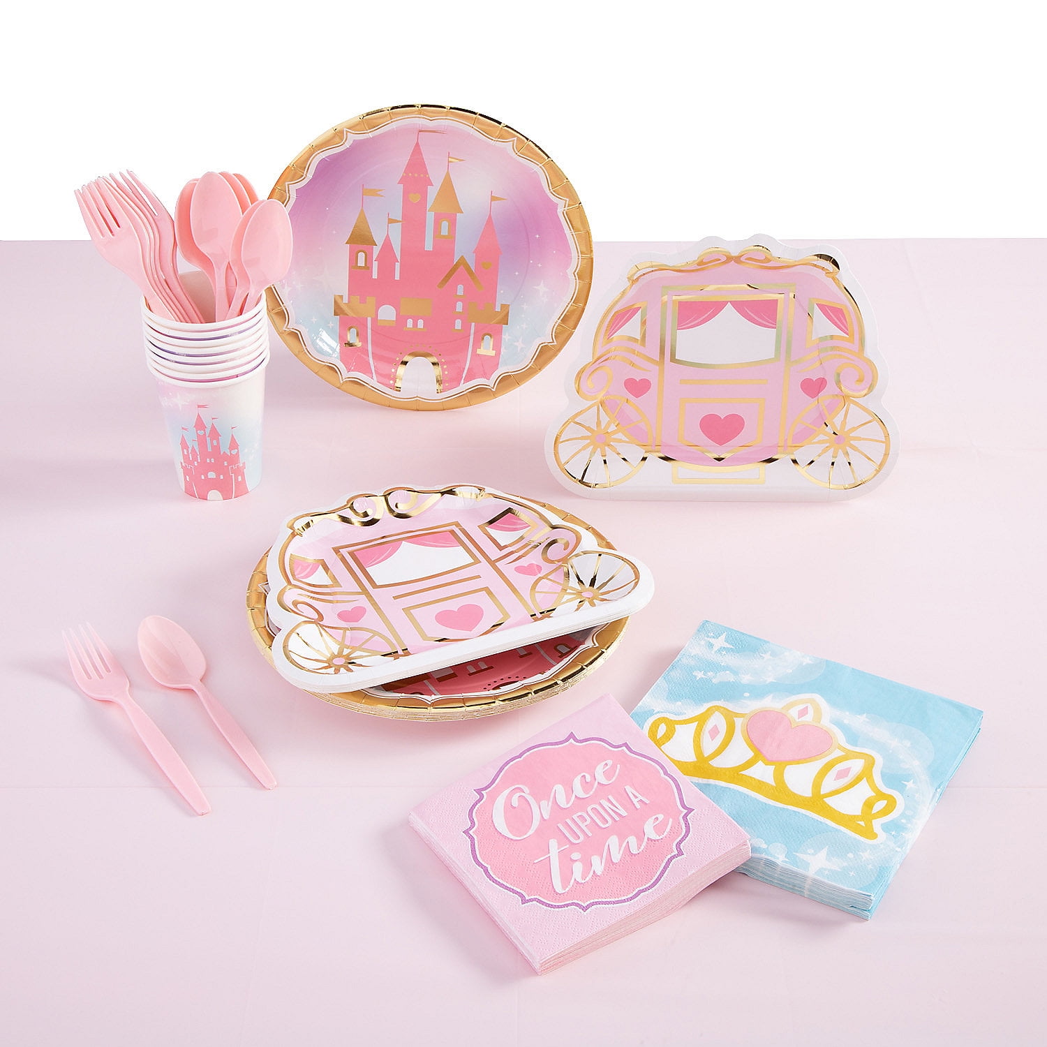 Fun Express Princess Party Tableware Kit for 24 Guests - Walmart.com