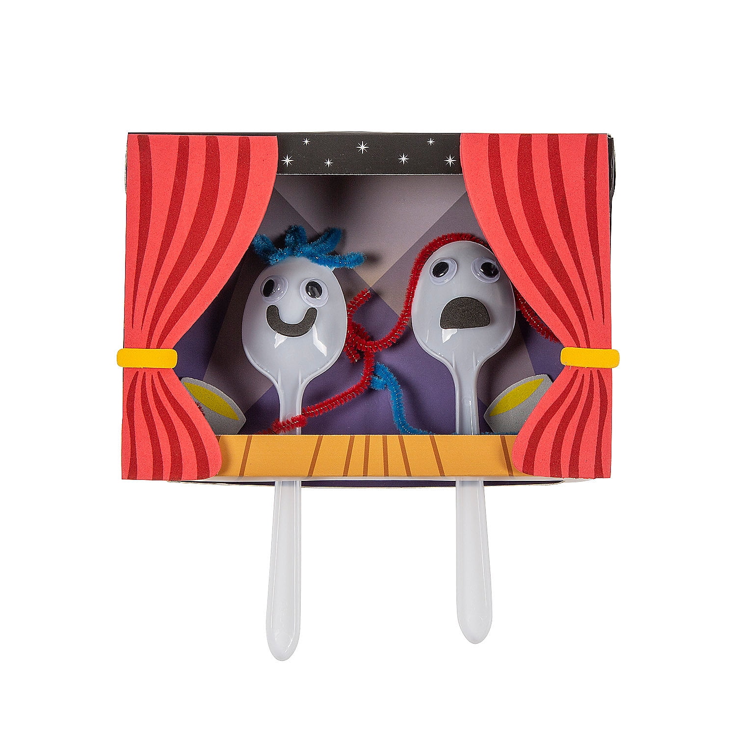 Fun Express Puppet Show Spoon Craft Kit - Makes 12 - Walmart.com