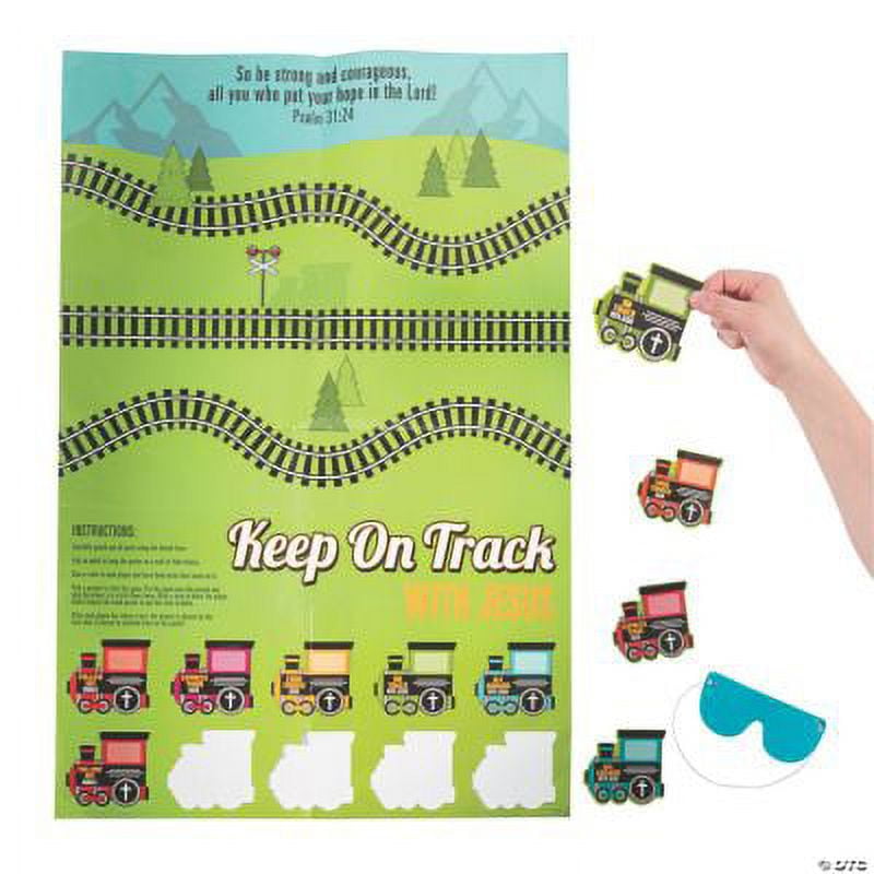 Fun Express Railroad Pin the Train on the Track Game & Toy Set ...
