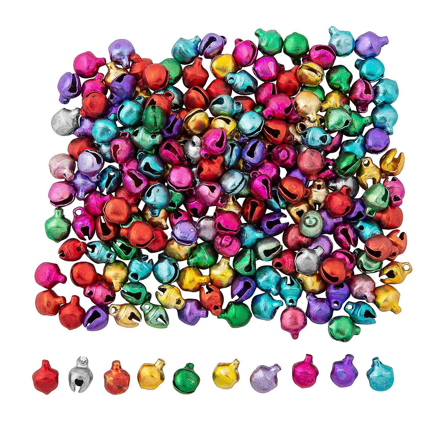 Fun Express Rainbow Jingle Bells Bulk 200 Pc. 1/4" - Walmart.com
