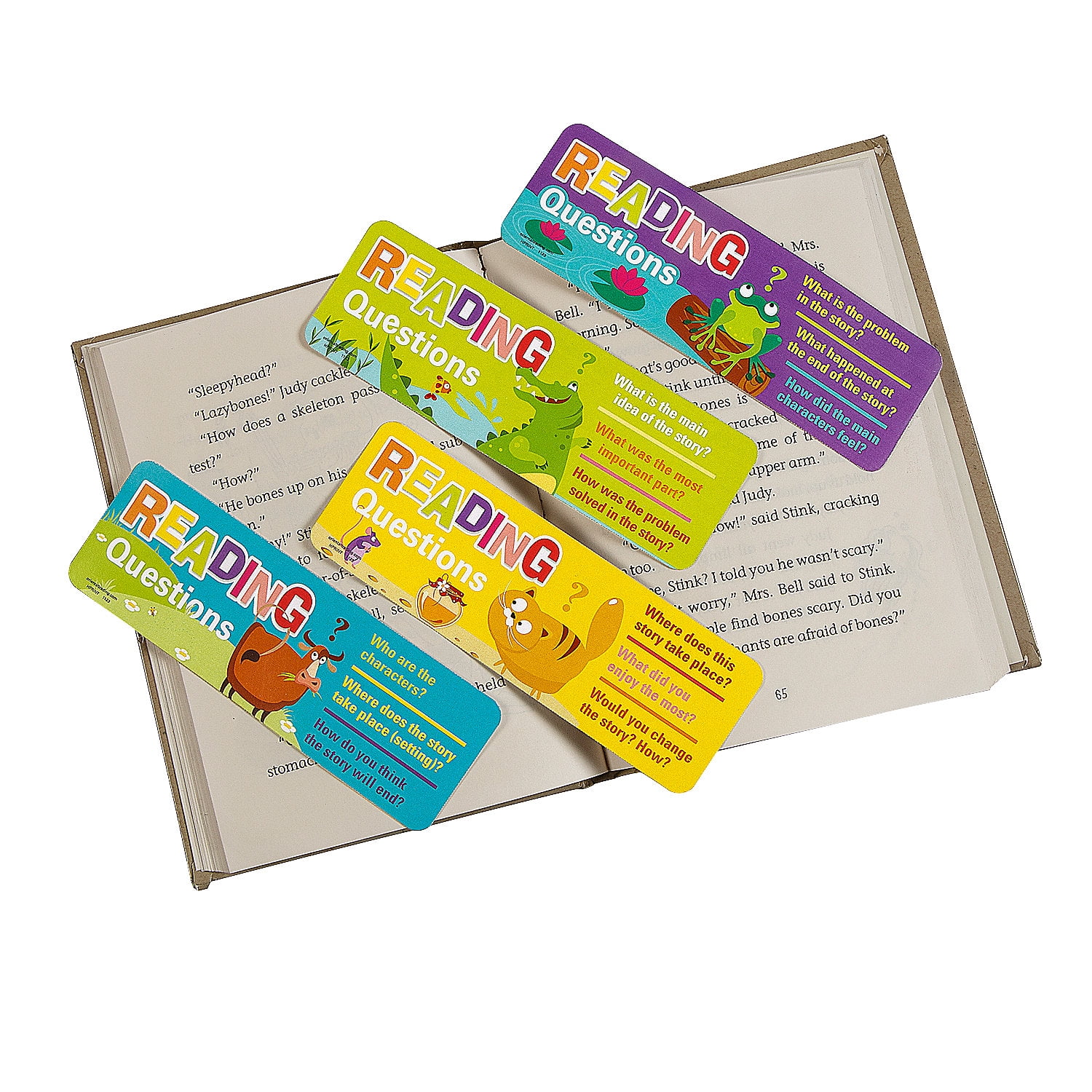 Fun Express Reading Comprehension Bookmarks - Bulk 48 Pc - Walmart.com
