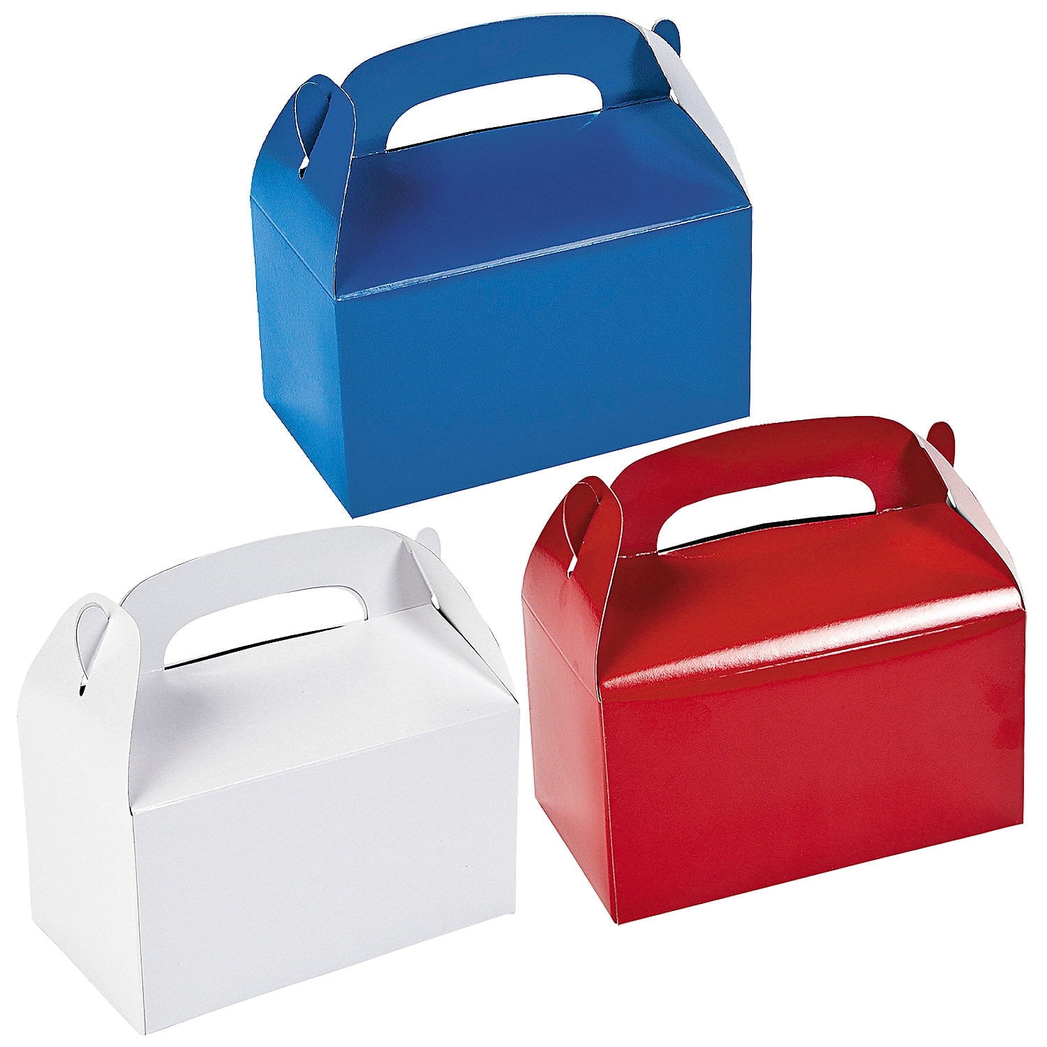 Fun Express Red, White & Blue Gable Box Favor Kit for 36 - Walmart.com