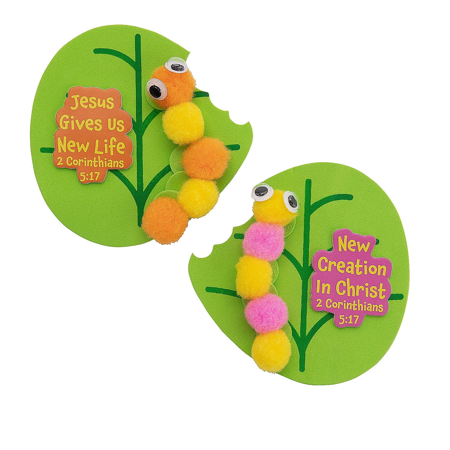 Fun Express Religious Caterpillar Magnet Craft Kit – DIY Faith-Based ...