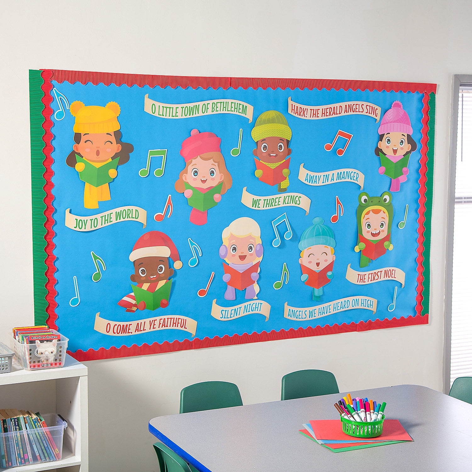 Fun Express Religious Christmas Caroling Bulletin Board Decorating Set ...