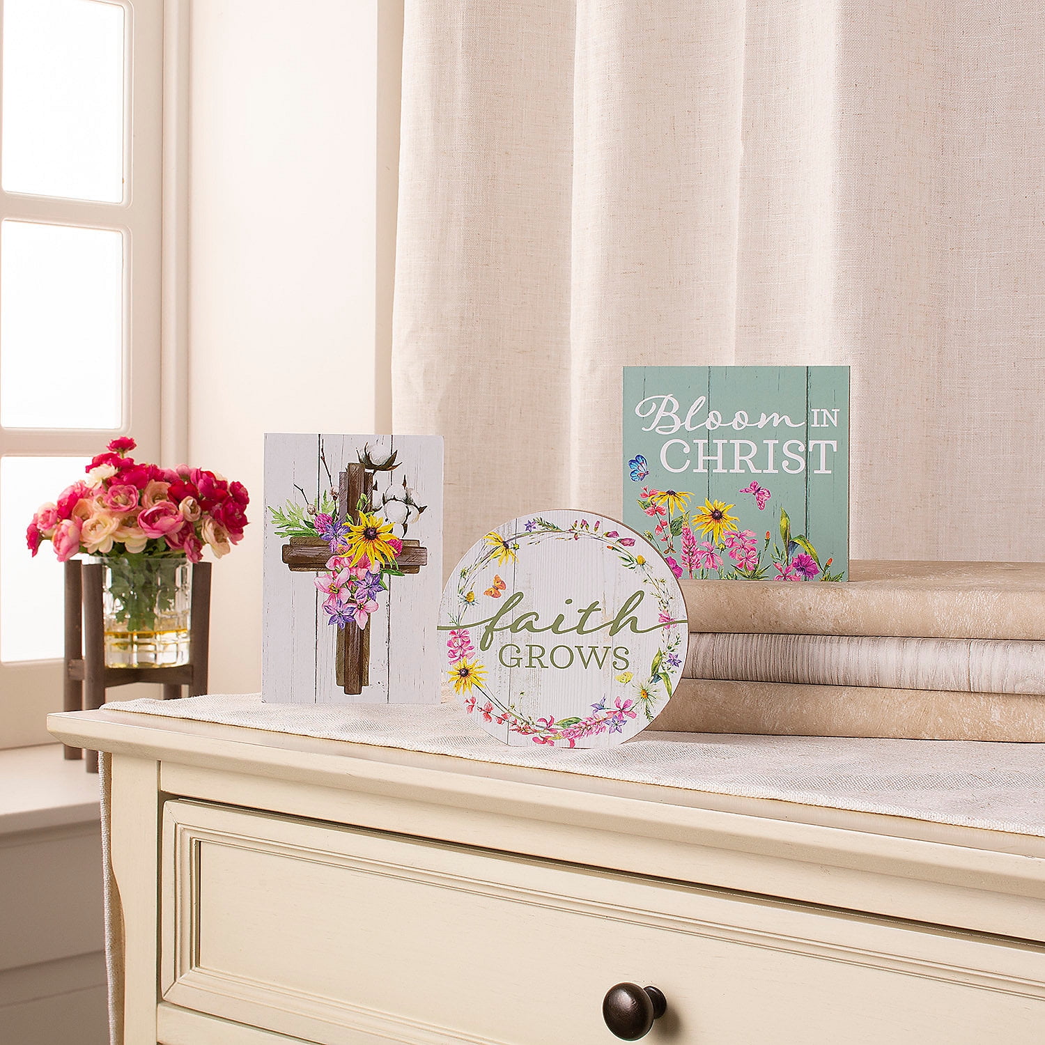 Fun Express Religious Cottage Core Tabletop Decorations - 3 Pc ...