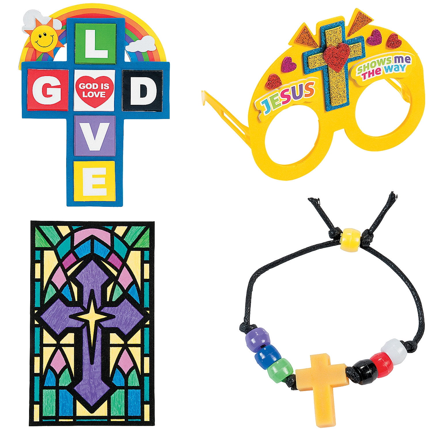 Fun Express Religious Cross Activity & Craft Kit Assortment - Makes 48 ...