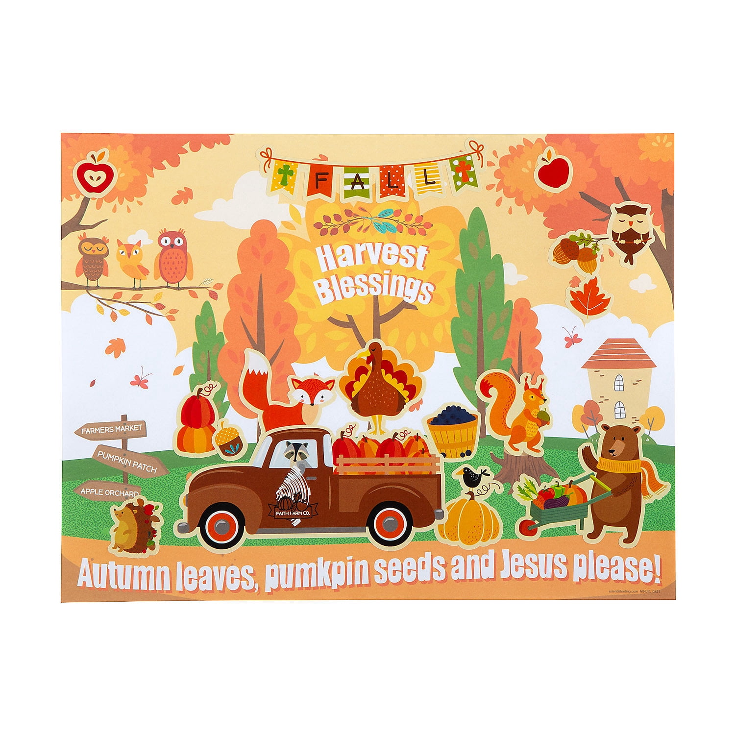 Fun Express Religious Fall Sticker Scenes - 12 Pc - Walmart.com