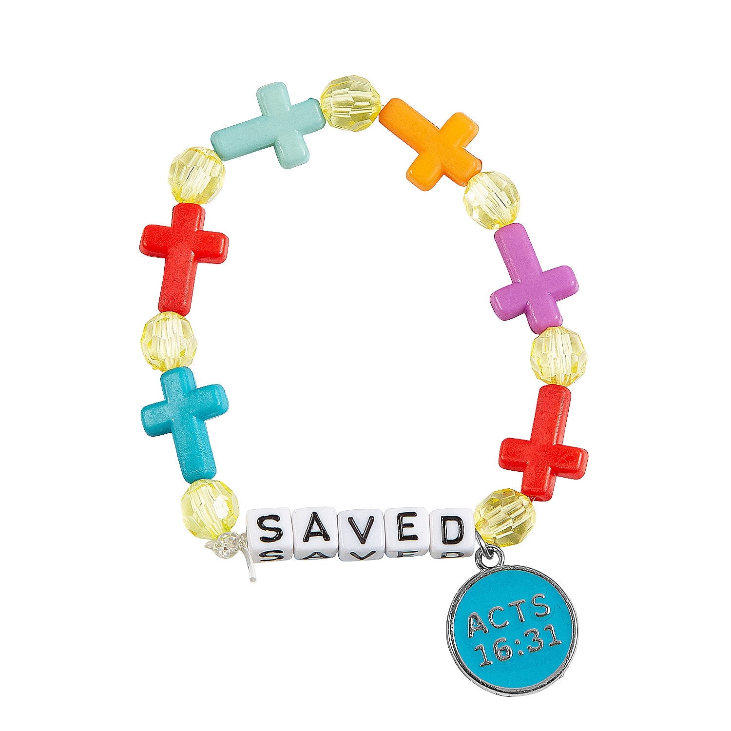Fun Express Religious Saved Bracelet Craft Kit - Makes 12, Vacation ...