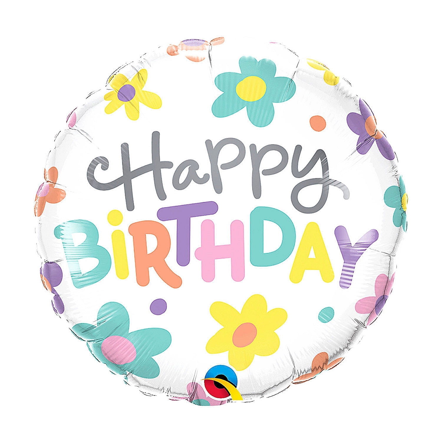 Fun Express Retro Daisies Birthday 18" Round Mylar Balloon - Walmart.com