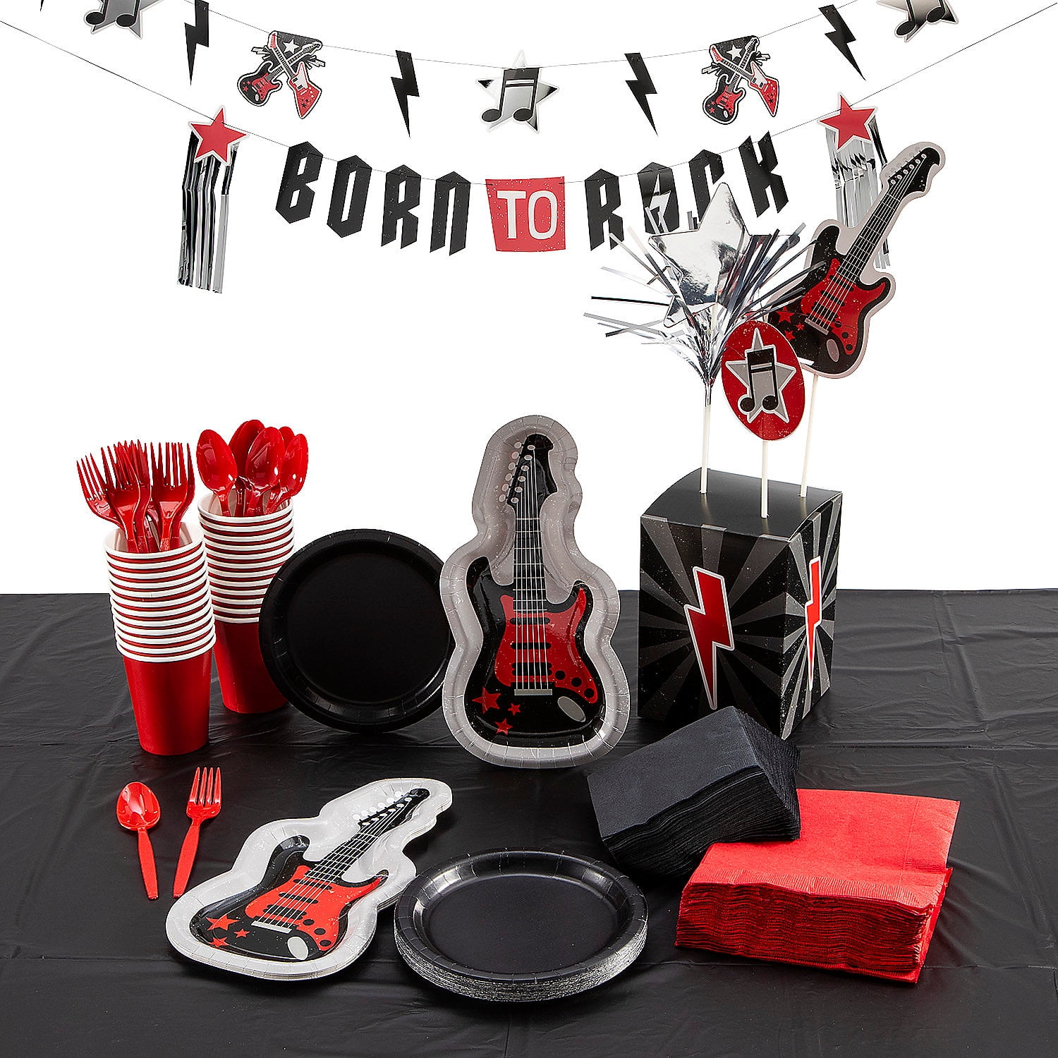 Fun Express Rock Star Party Tableware Kit for 24 Guests - Walmart.com
