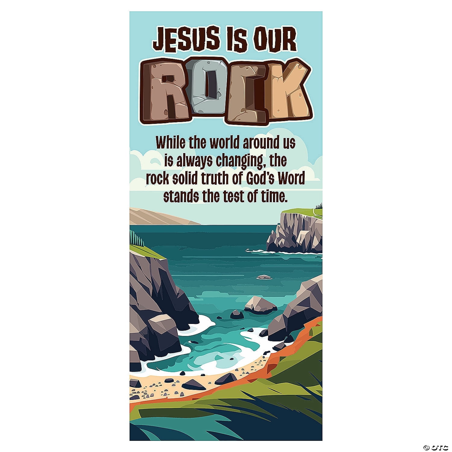 Fun Express Rocky Beach VBS Jesus is My Rock Door Banner, Vacation ...