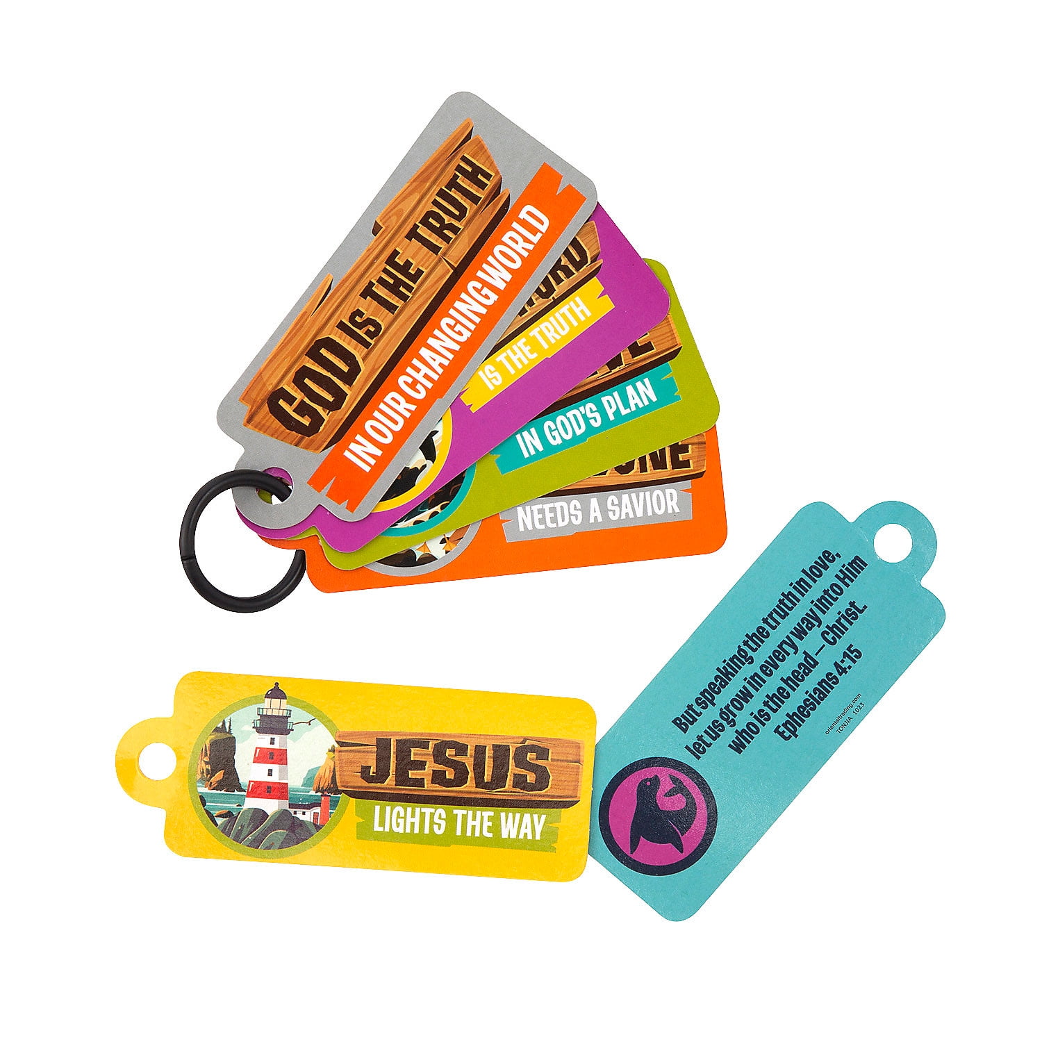 Fun Express Rocky Beach VBS Verse-a-Day Cards on a Ring - 12 Piece ...