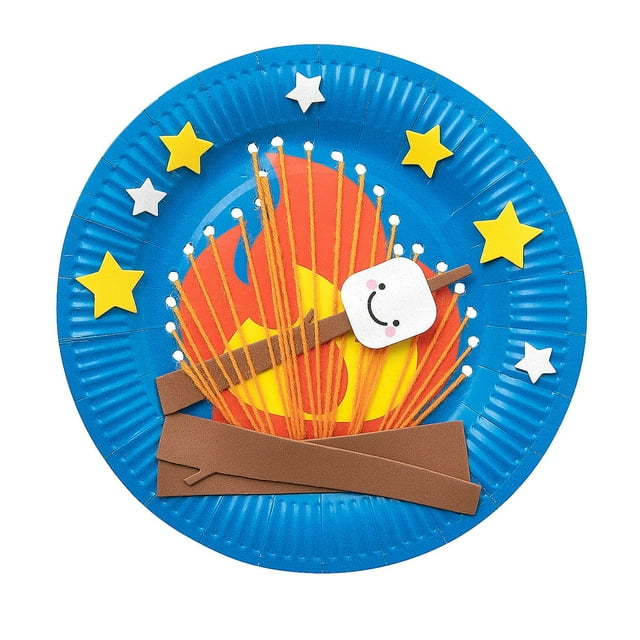 Fun Express S’More Paper Plate Craft Kit - Fun DIY Craft for Kids ...