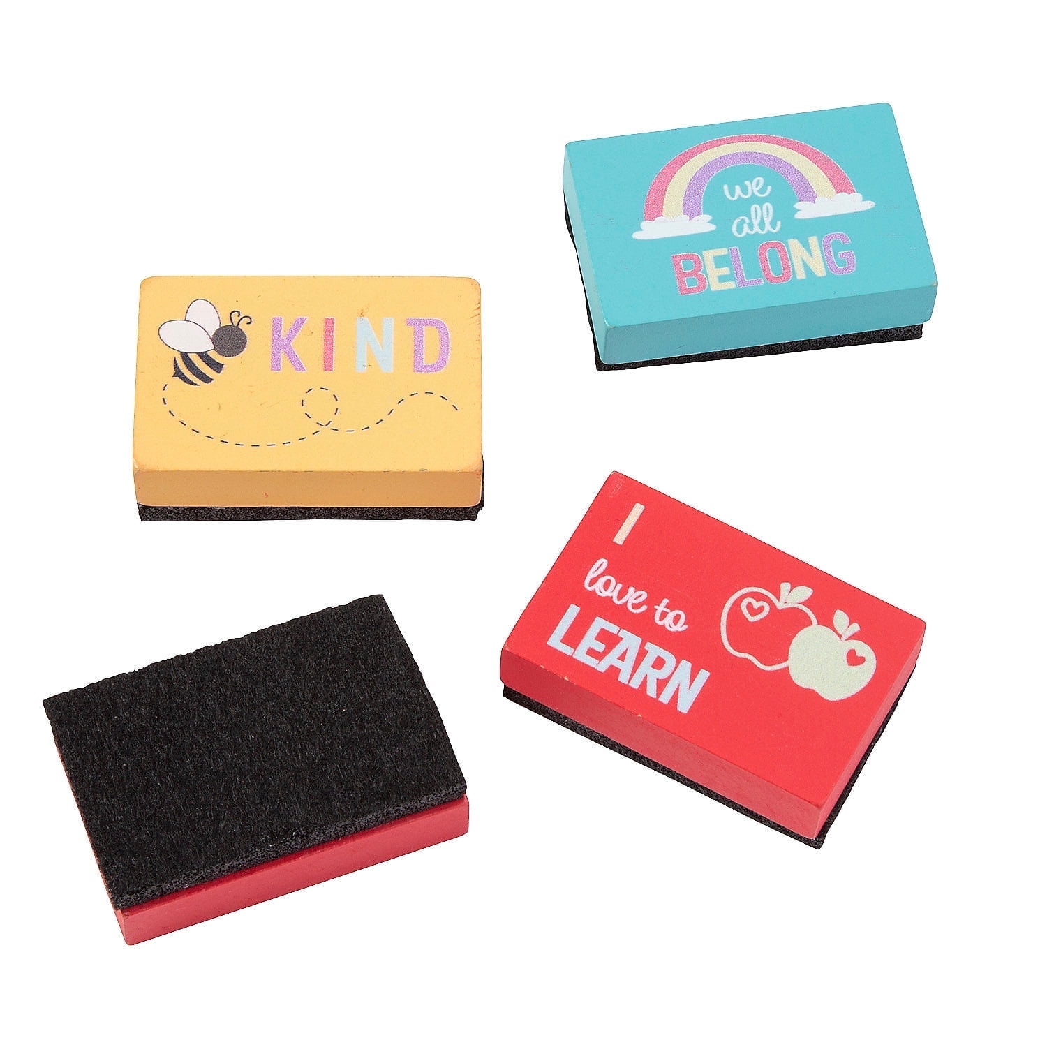 Fun Express School Kindness Mini Dry Erase Erasers - 12 Pc - Walmart.com