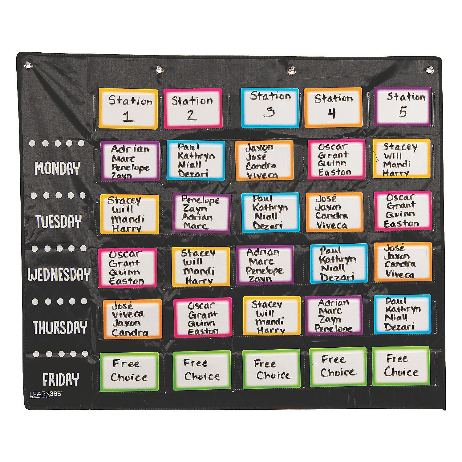 Classroom Day Schedule Pocket Chart - 37 Piece Educational Rotation ...