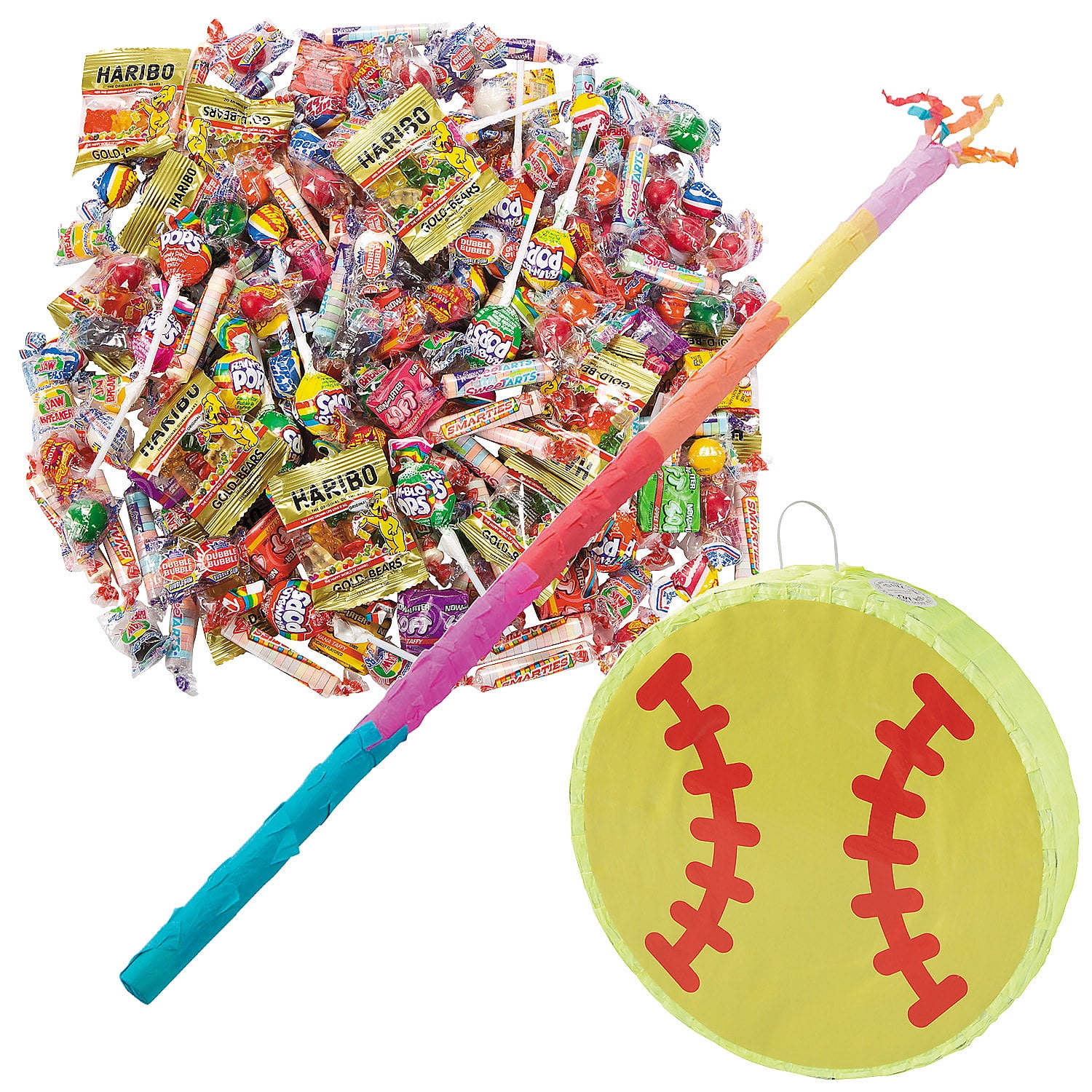 Fun Express Softball Party Piñata Kit 208 Pieces - Walmart.com