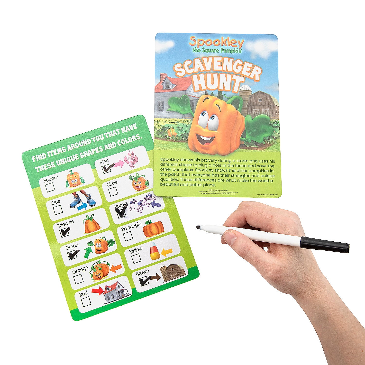 Fun Express Spookley the Square Pumpkin Scavenger Hunt Cards - Bulk 60 ...