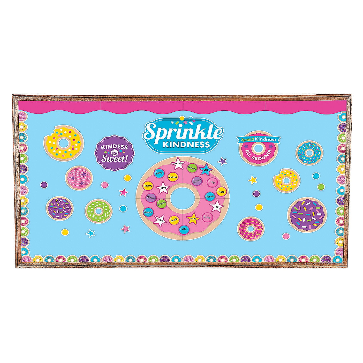 Fun Express Sprinkle Kindness Bulletin Board Set with 34 Blank Cutouts ...