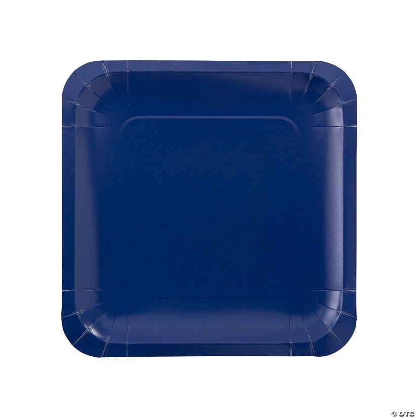 Navy Blue Square Paper Dinner Plates - 24 Count - Walmart.com