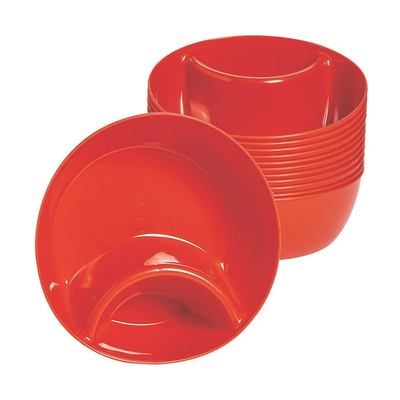 Fiesta Plastic Chip and Dip Snack Bowl - Red Stackable Party Supplies ...