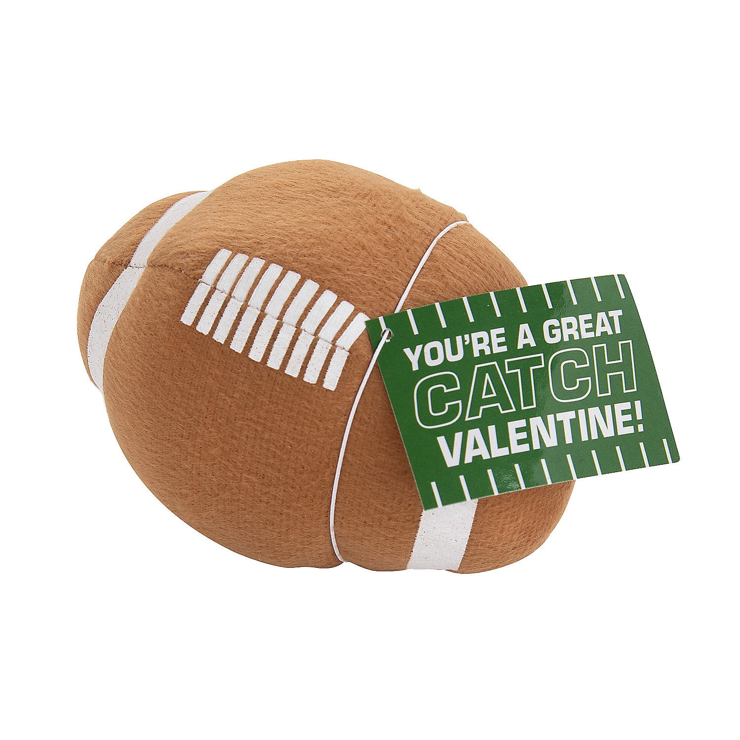 Fun Express Stuffed Football Valentine Exchanges with Card for 12 ...