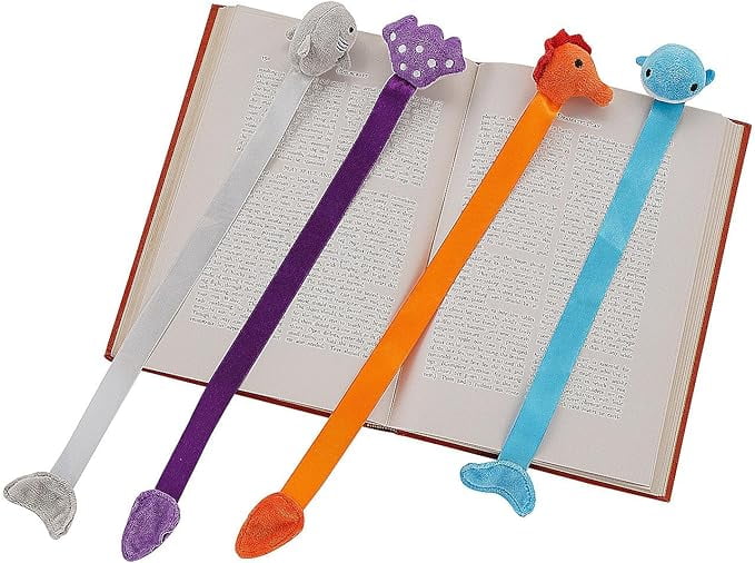 Fun Express Stuffed Sea Animal Bookmarks - 12 Piece, Vacation Bible ...