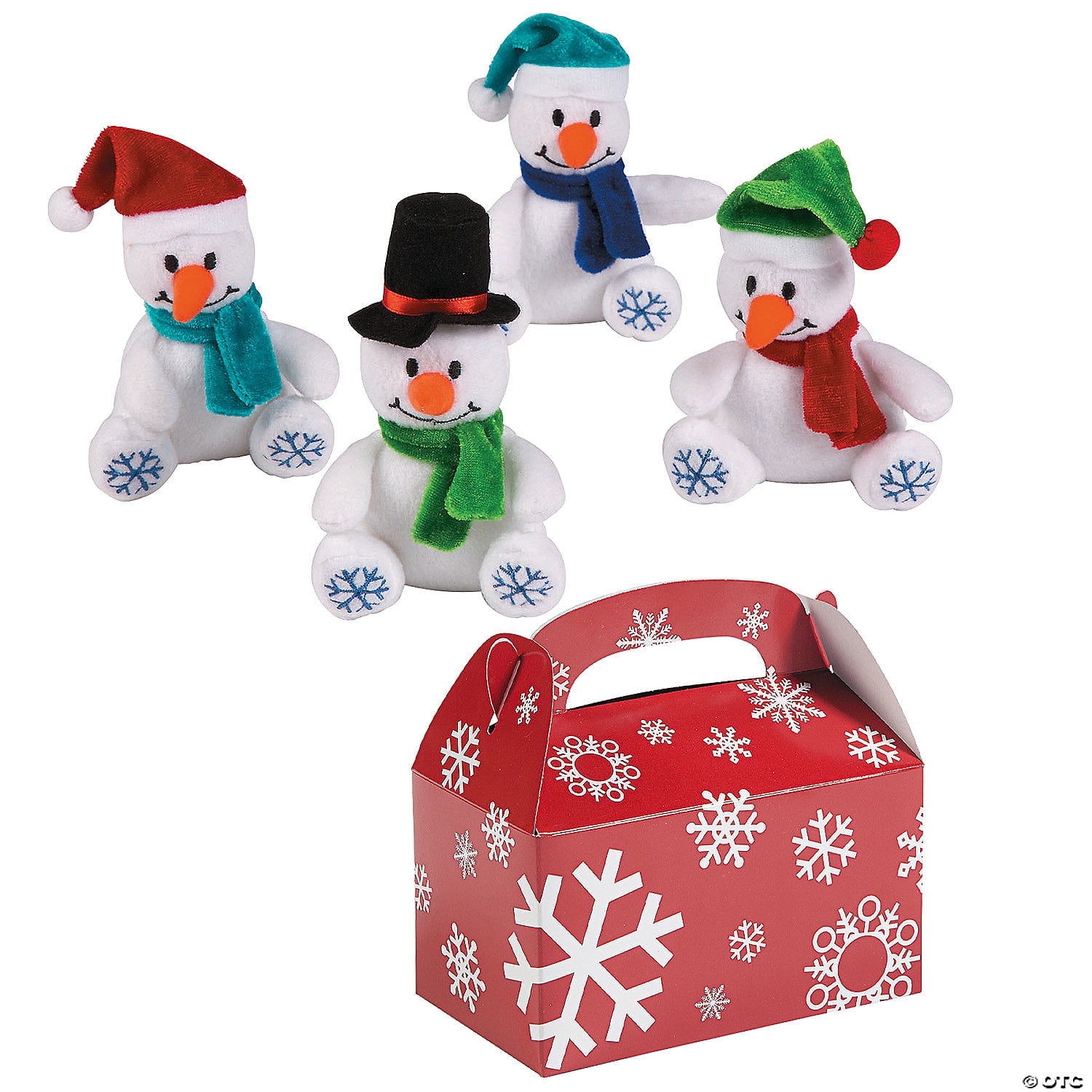 Fun Express Stuffed Snowmen & Favor Boxes Holiday Gift Kit Assortment ...