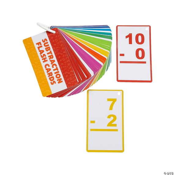 Fun Express Subtraction Flash Cards on a Ring - 6 Sets - Walmart.com