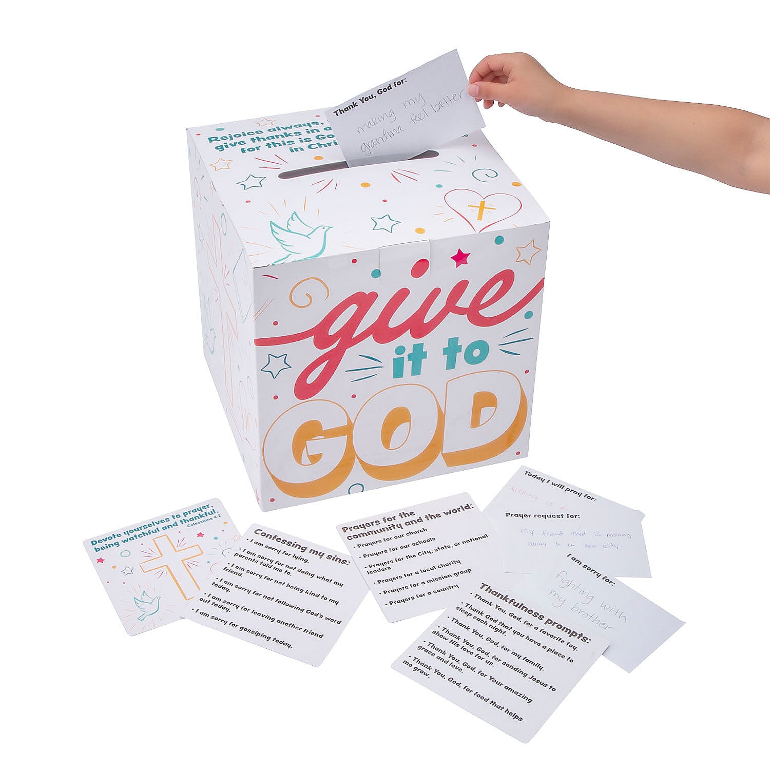 Fun Express Sunday School Classroom Prayer Box with Cards - 161 Pc ...