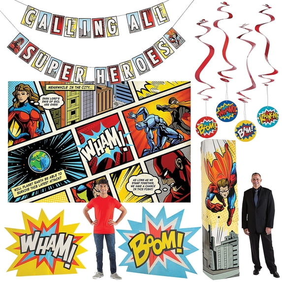 Fun Express Superhero VBS Large Decorating Kit 21 Pieces - Walmart.com