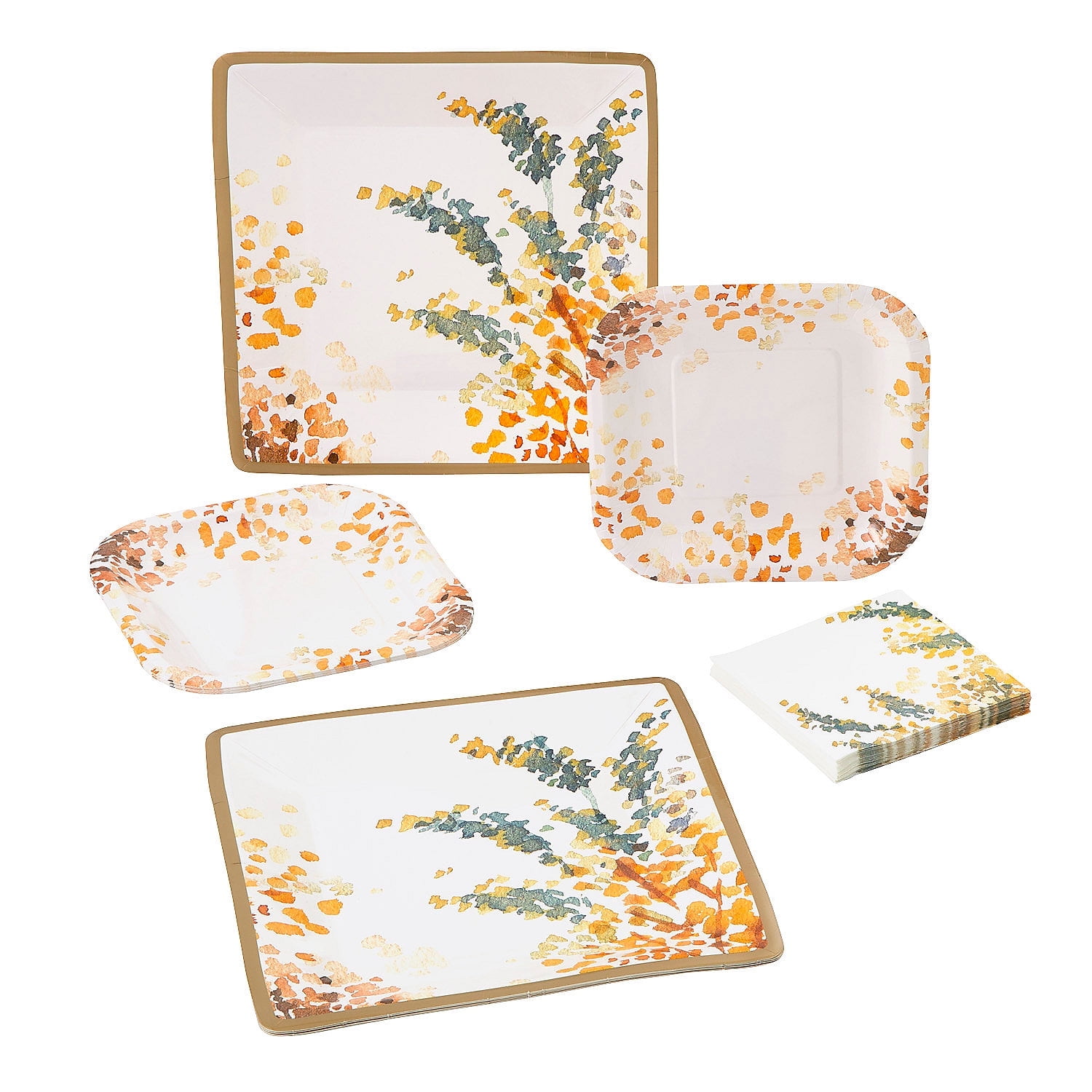 Fun Express Sweet Fall Disposable Tableware Kit for 8 Guests - 32 Pc ...