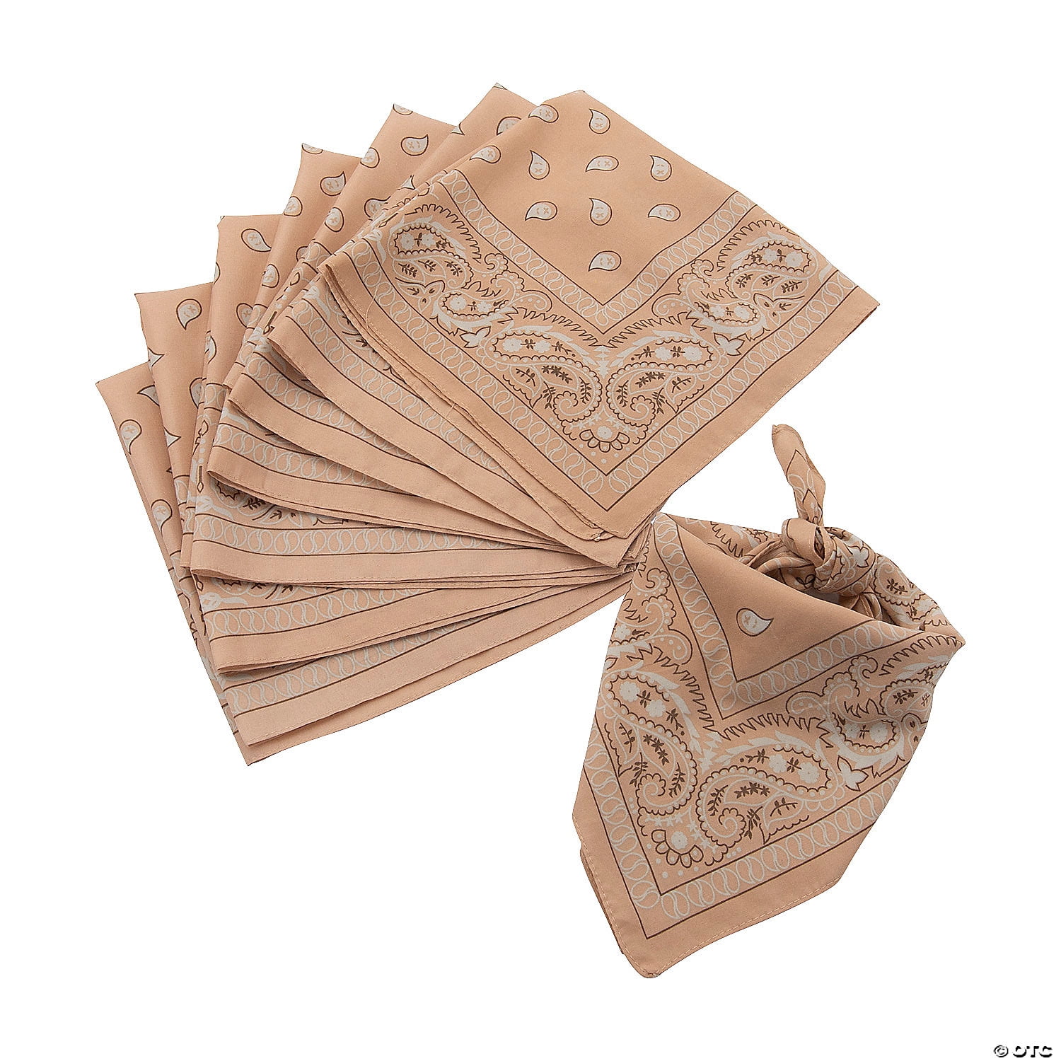 Fun Express Tan Western Bandanas - 12 Pieces - Walmart.com