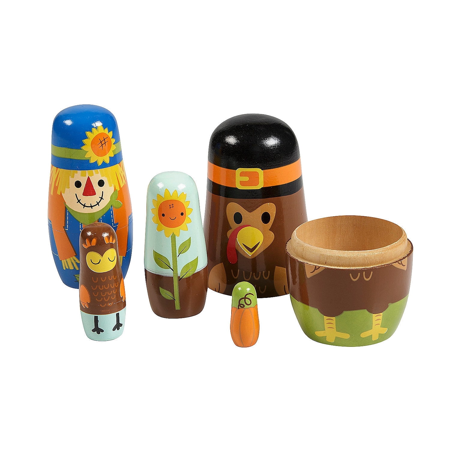 Fun Express Thanksgiving Nesting Dolls - 5 Pieces - Walmart.com