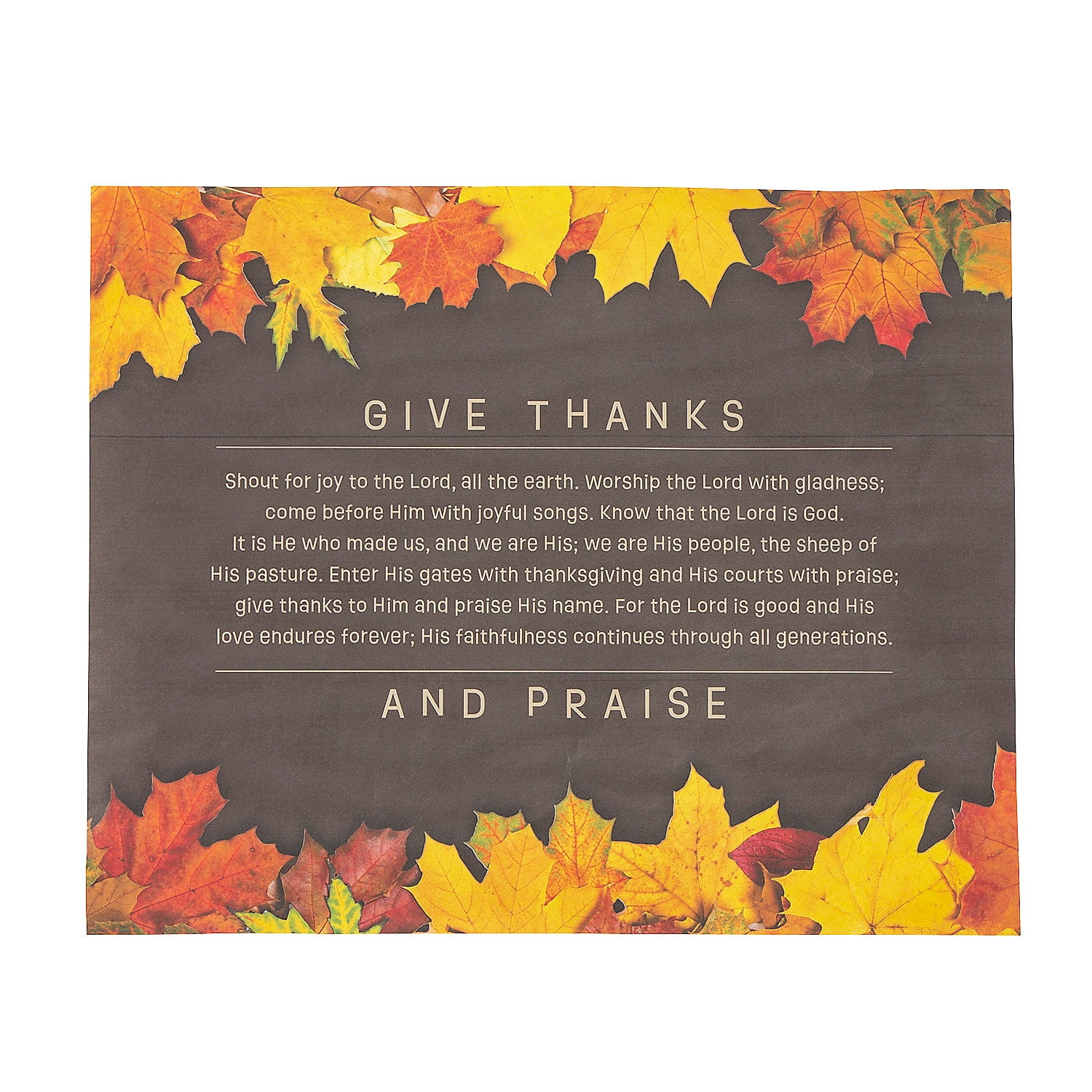 Fun Express Thanksgiving Prayer Paper Placemats - 25 Pieces - Walmart.com