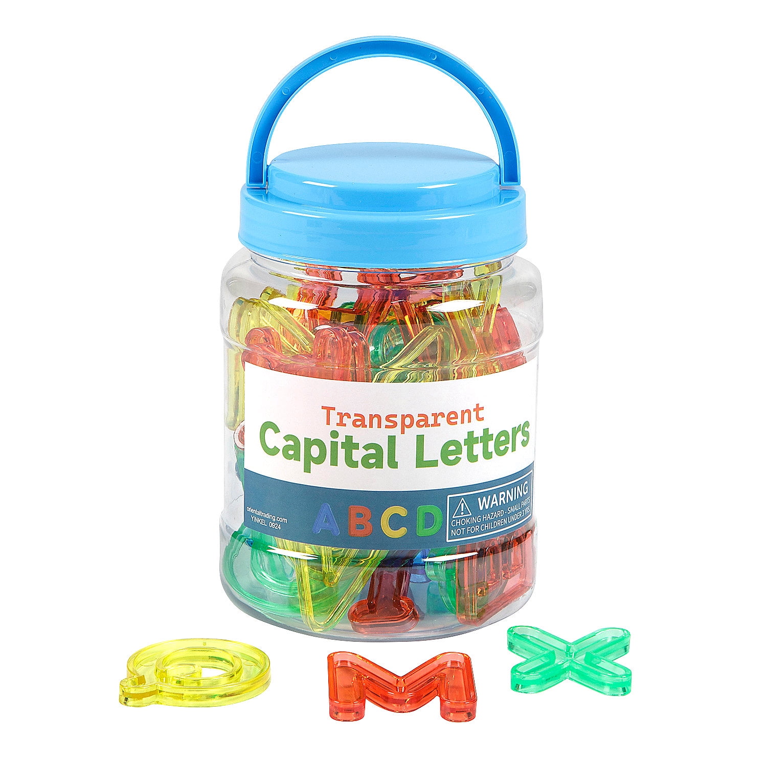 Fun Express Translucent Capital Alphabet Multicolor Plastic Counters in ...