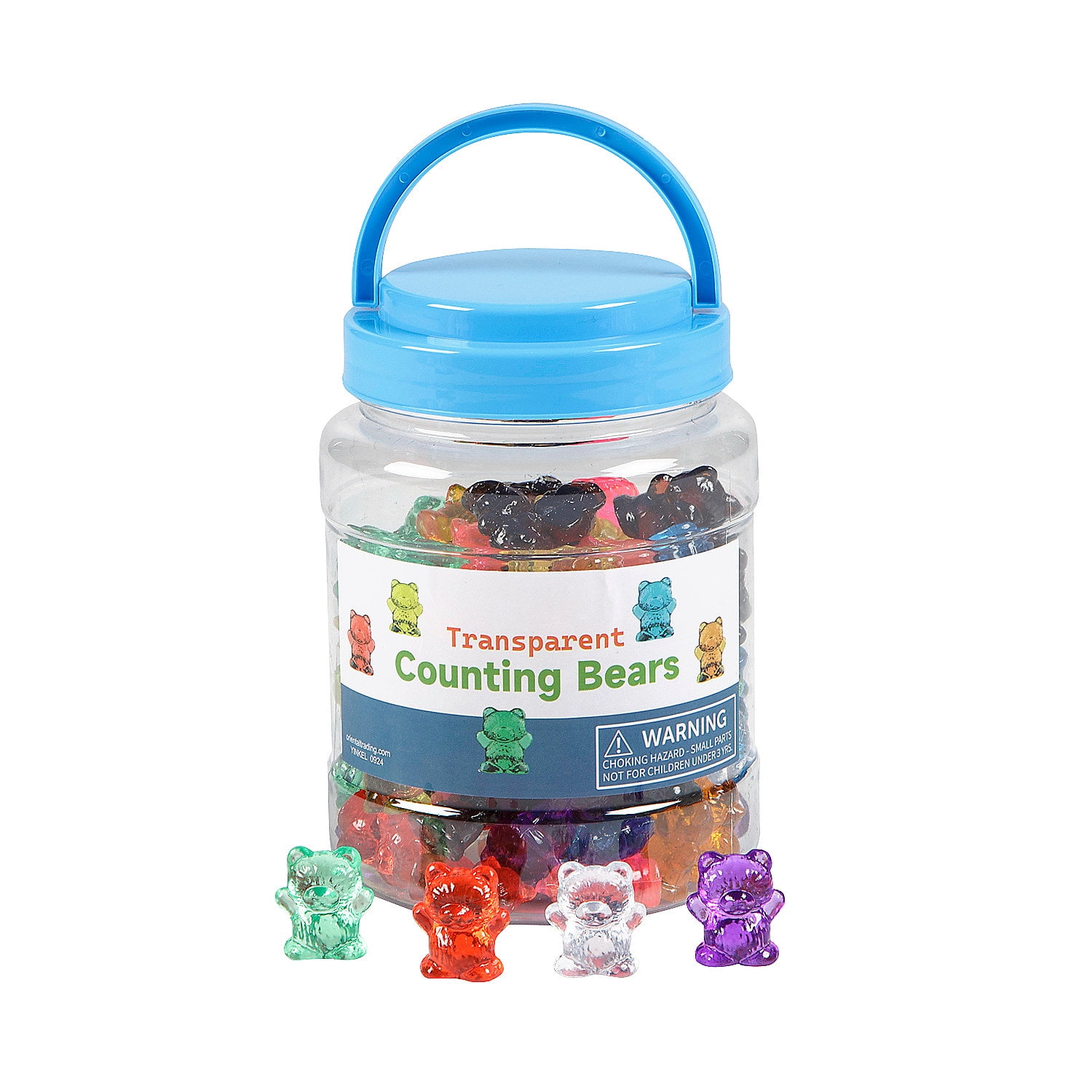 Fun Express Translucent Rainbow Counting Bears with Storage Jar - 100 ...