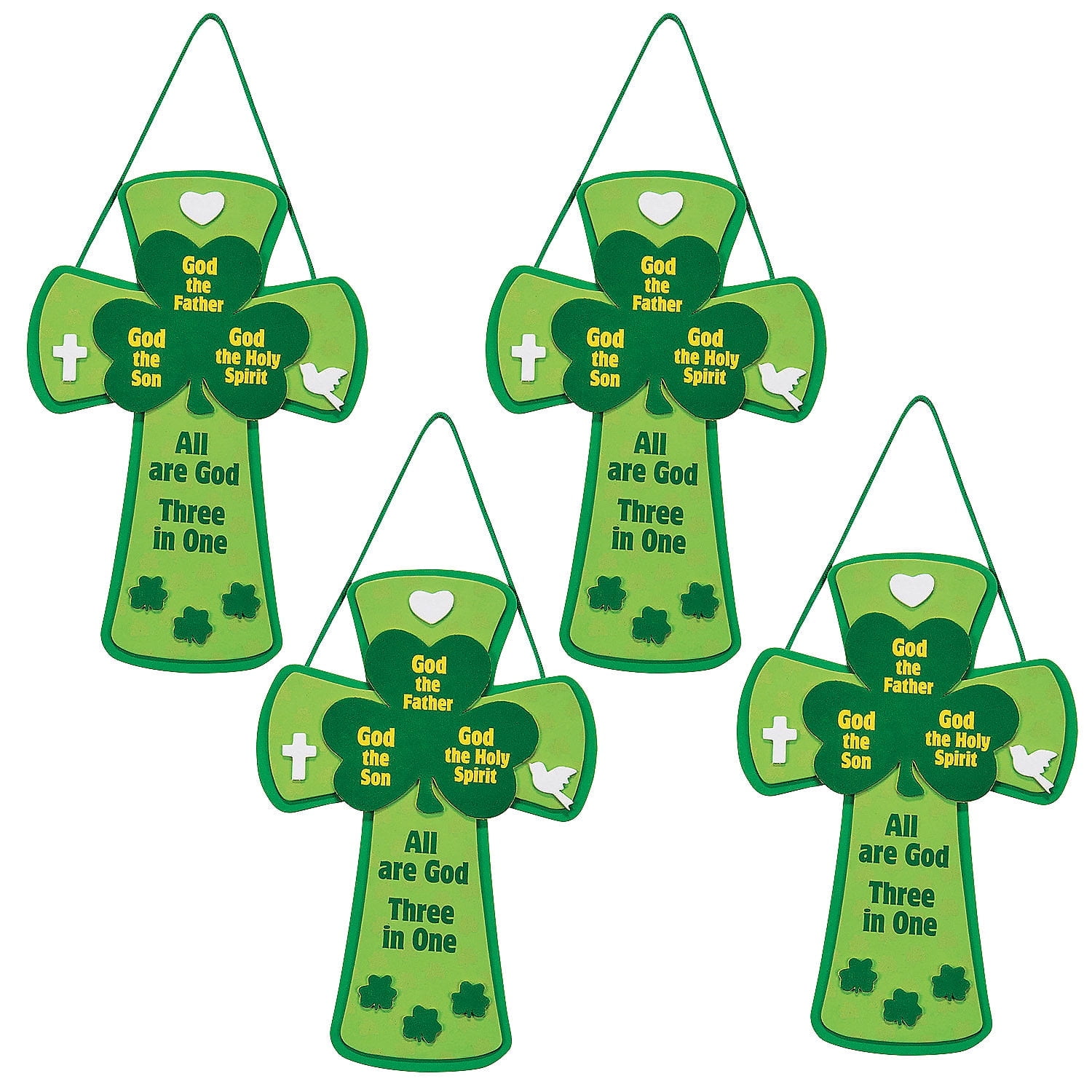 Fun Express Trinity Shamrock Cross Sign Craft Kit - Makes 48 - Walmart.com
