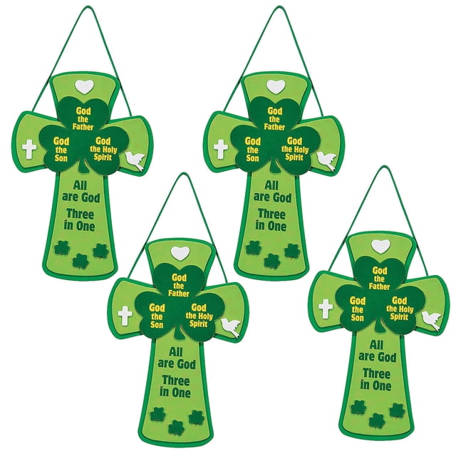 Fun Express Trinity Shamrock Cross Sign Craft Kit - Makes 48 - Walmart.com