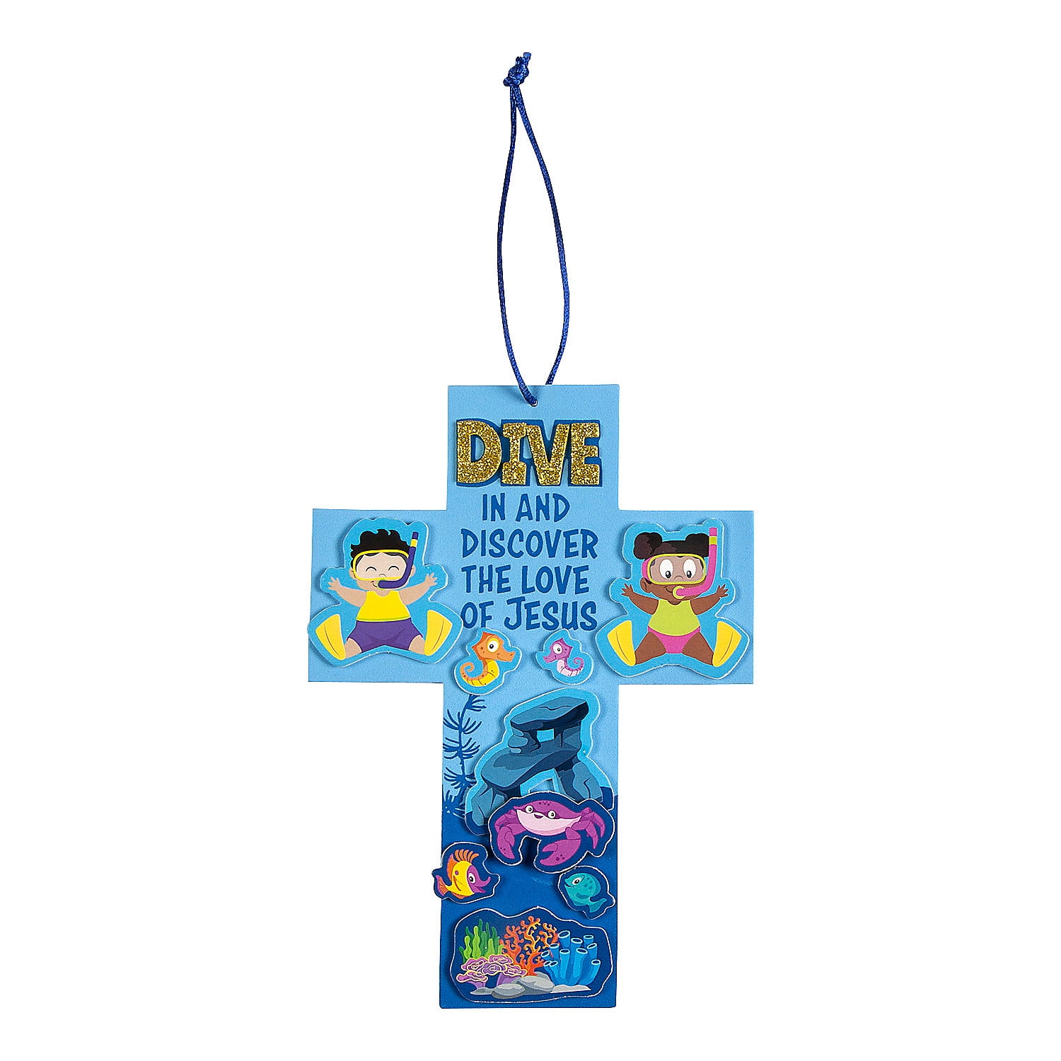 Fun Express Under the Sea VBS Cross Sign Craft Kit - Makes 12, Vacation ...