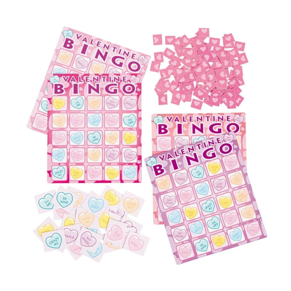 Fun Express Valentines Day Bingo Game with Cards and Token Sheets ...