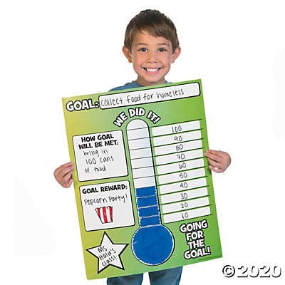 Fun Express Vertical Goal Thermometer Poster - Classroom Decorations ...